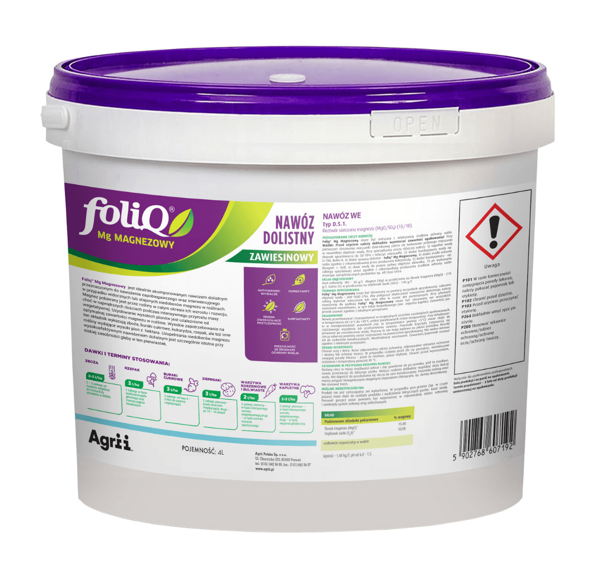 FoliQ Mg Magnesium/4L - FoliQ Foliar Fertilisers - Agrii
